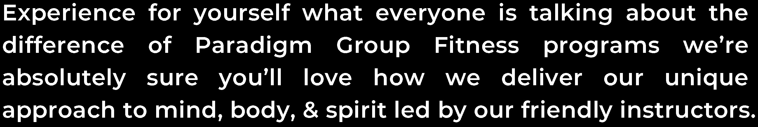 Paradigm Fitness